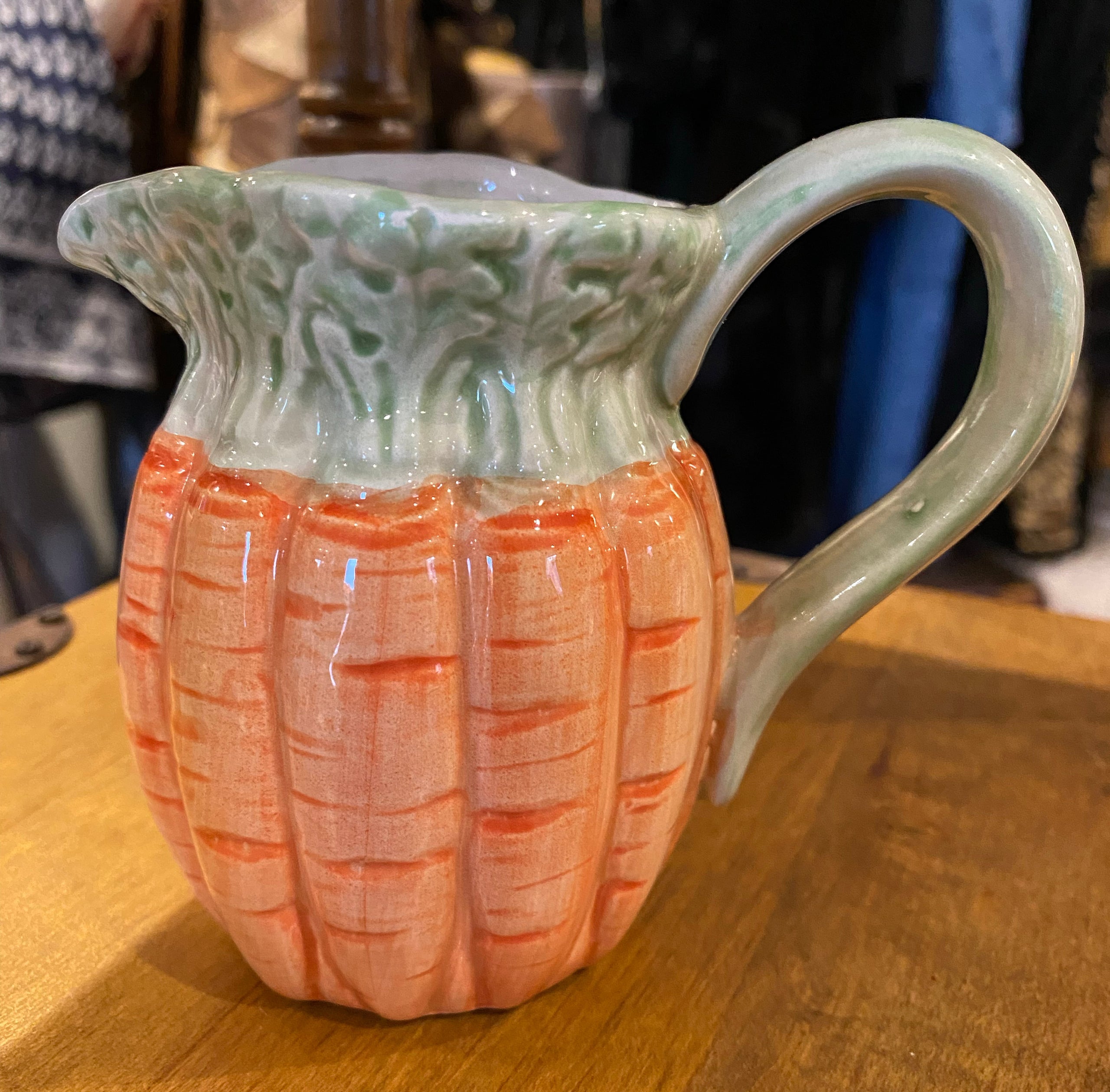 FITZ AND FLOYD CERAMIC CARROT PITCHER CREAMER 4" TALL | All The Rage ...